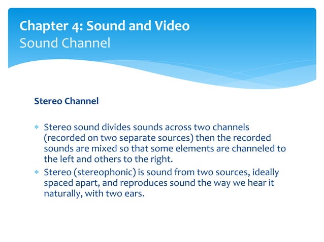 Multimedia Design Chapter 4 | PPTX | Digital Audio | Computer Software and Applications