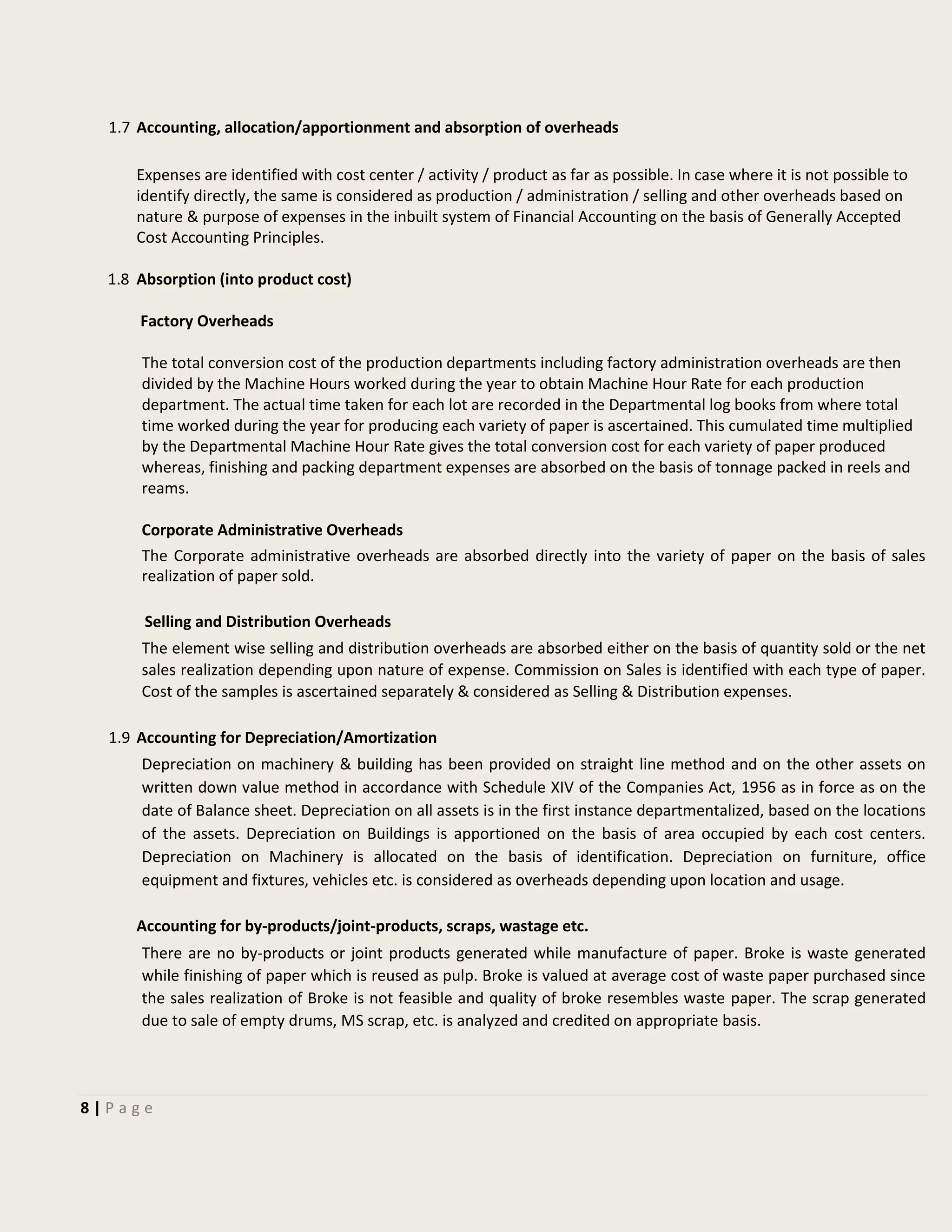 Management Accounting Project | PDF