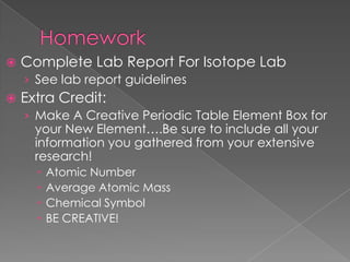 Mm isotope discovery lab | PPT