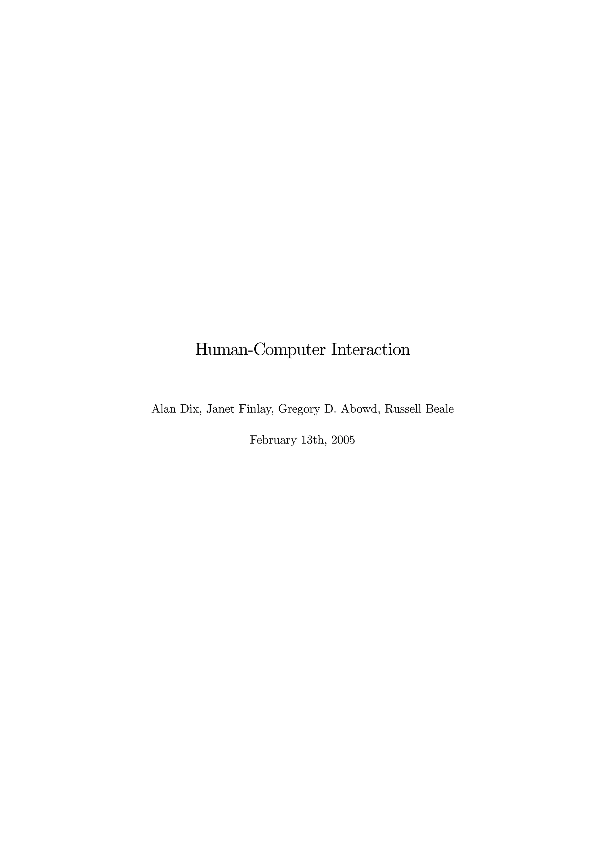 Mmi summary of hci book by aln dix | PDF