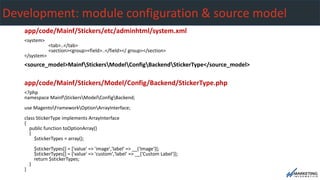 Giorgio Bignozzi - How to develop a Sticker plug-in for Magento 2: best practice | PPT