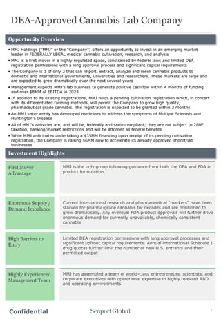 MMJ BioPharma Labs Introduction | PDF