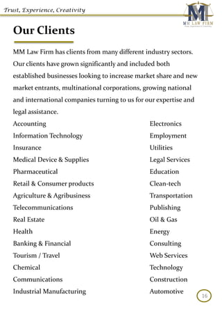 MM Law Firm Profile - Corporate Law Firm | PDF