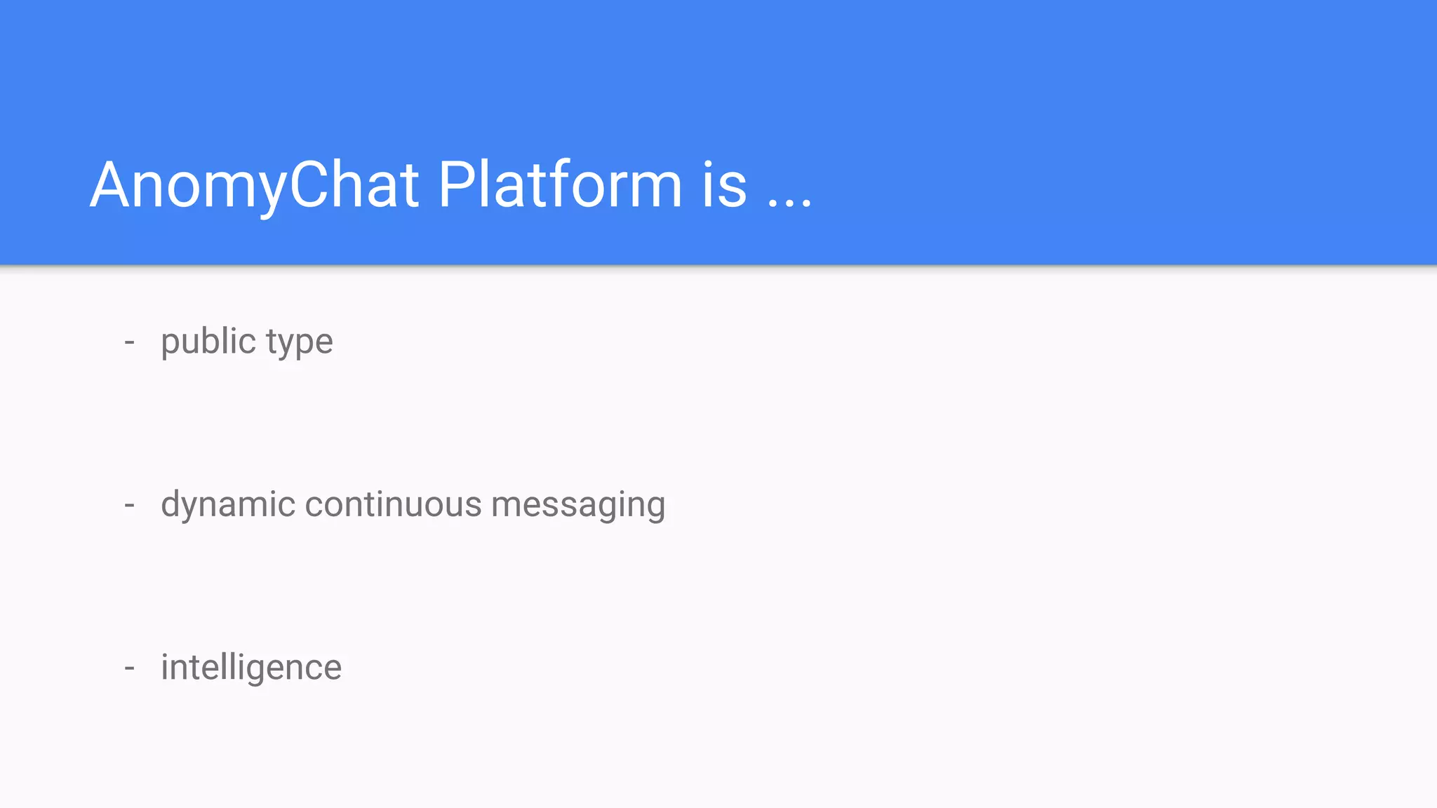 Anomy chat platform | PPTX