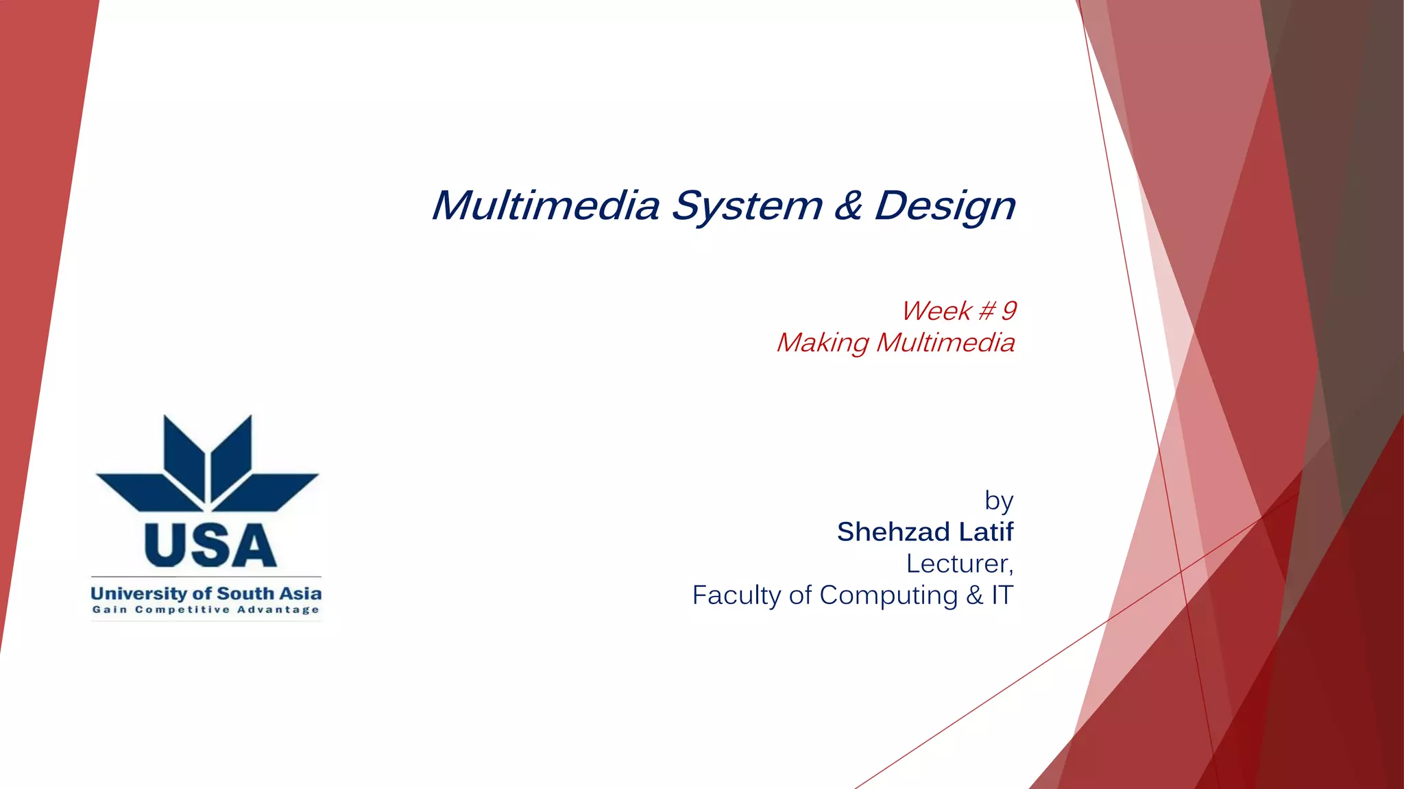 Topic: Making Multimedia Course Multimedia system and Design. | PDF