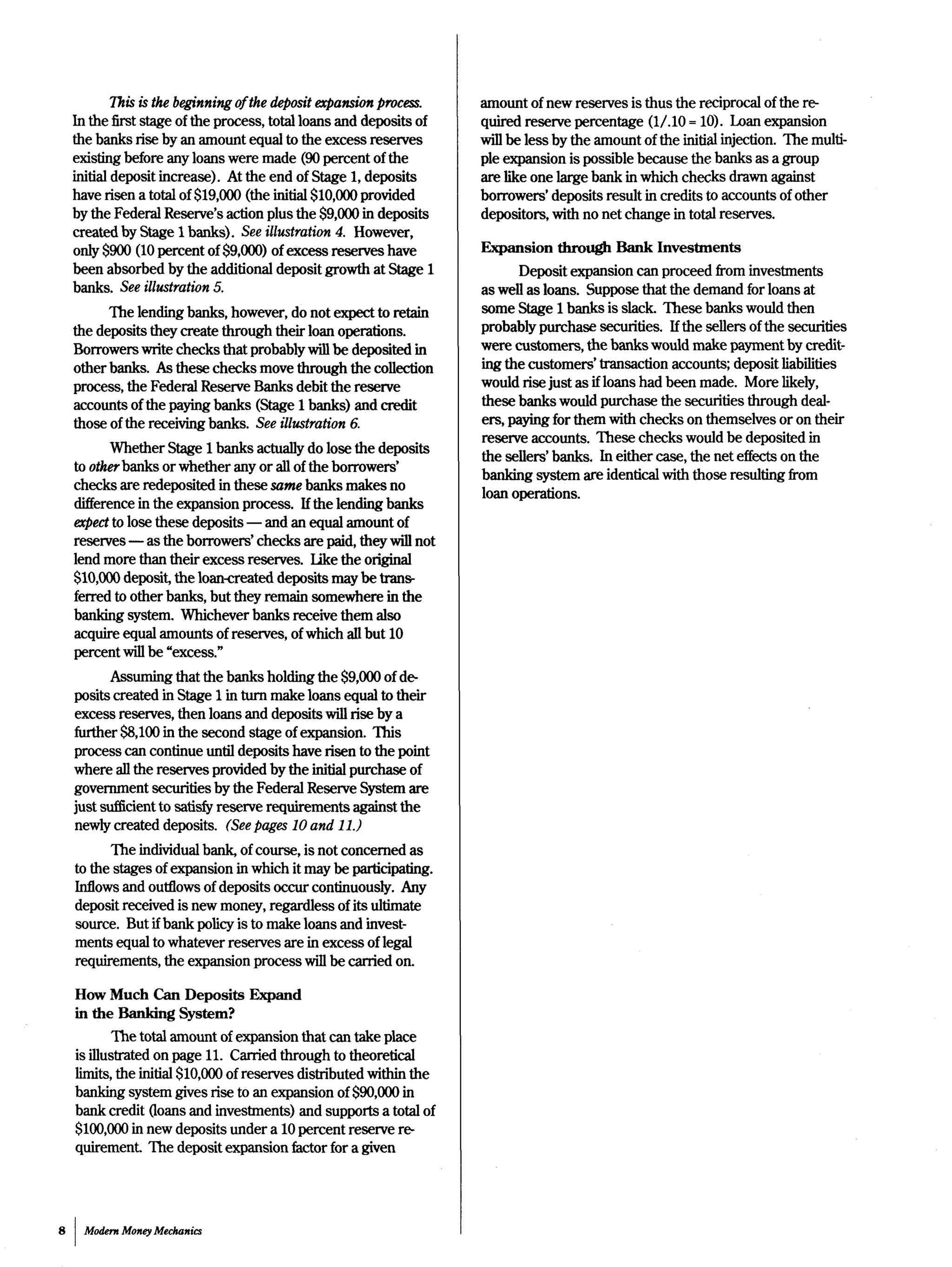 Modern Money Mechanics | PDF