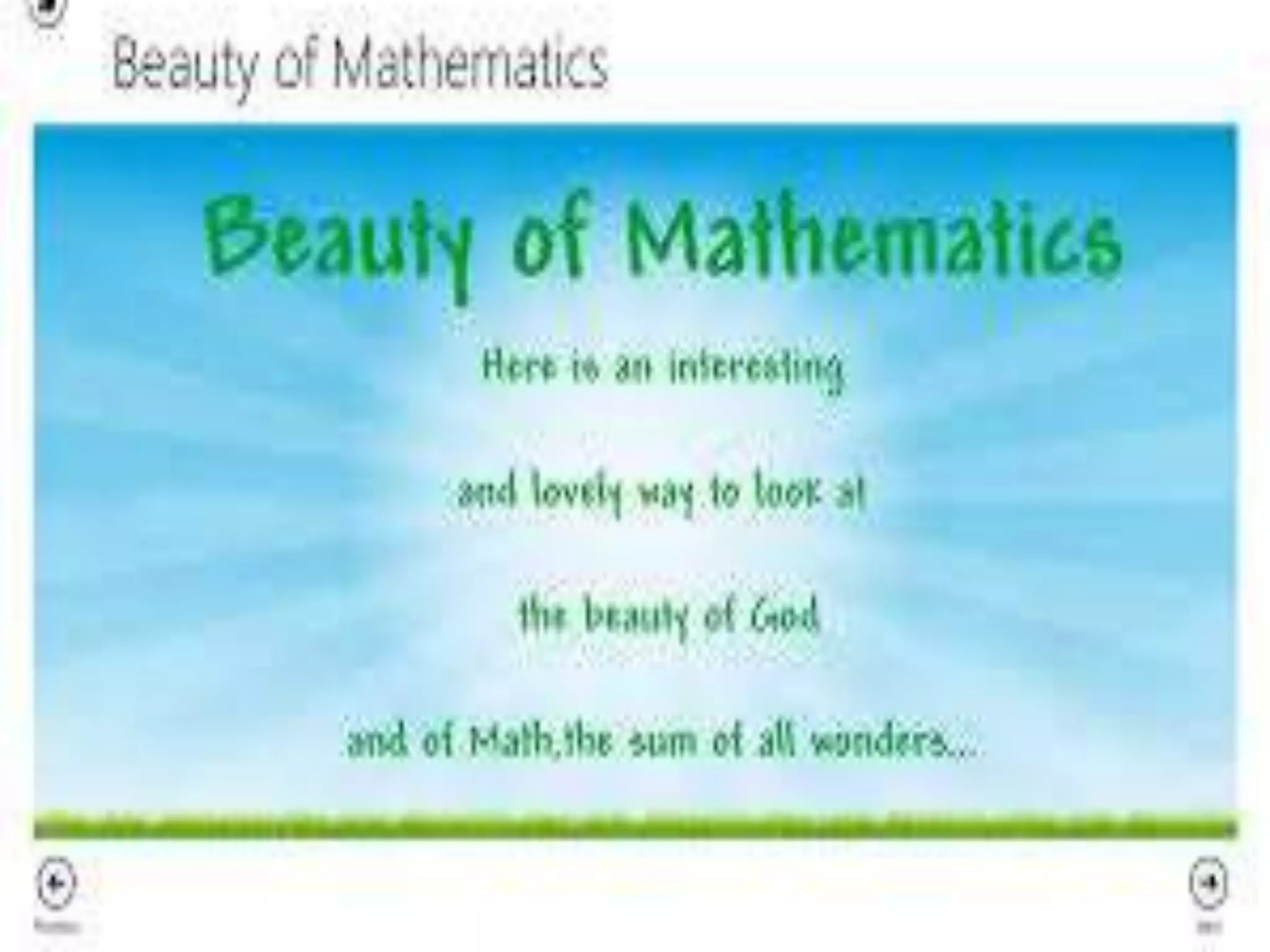 BEAUTY OF MATHS | PPTX