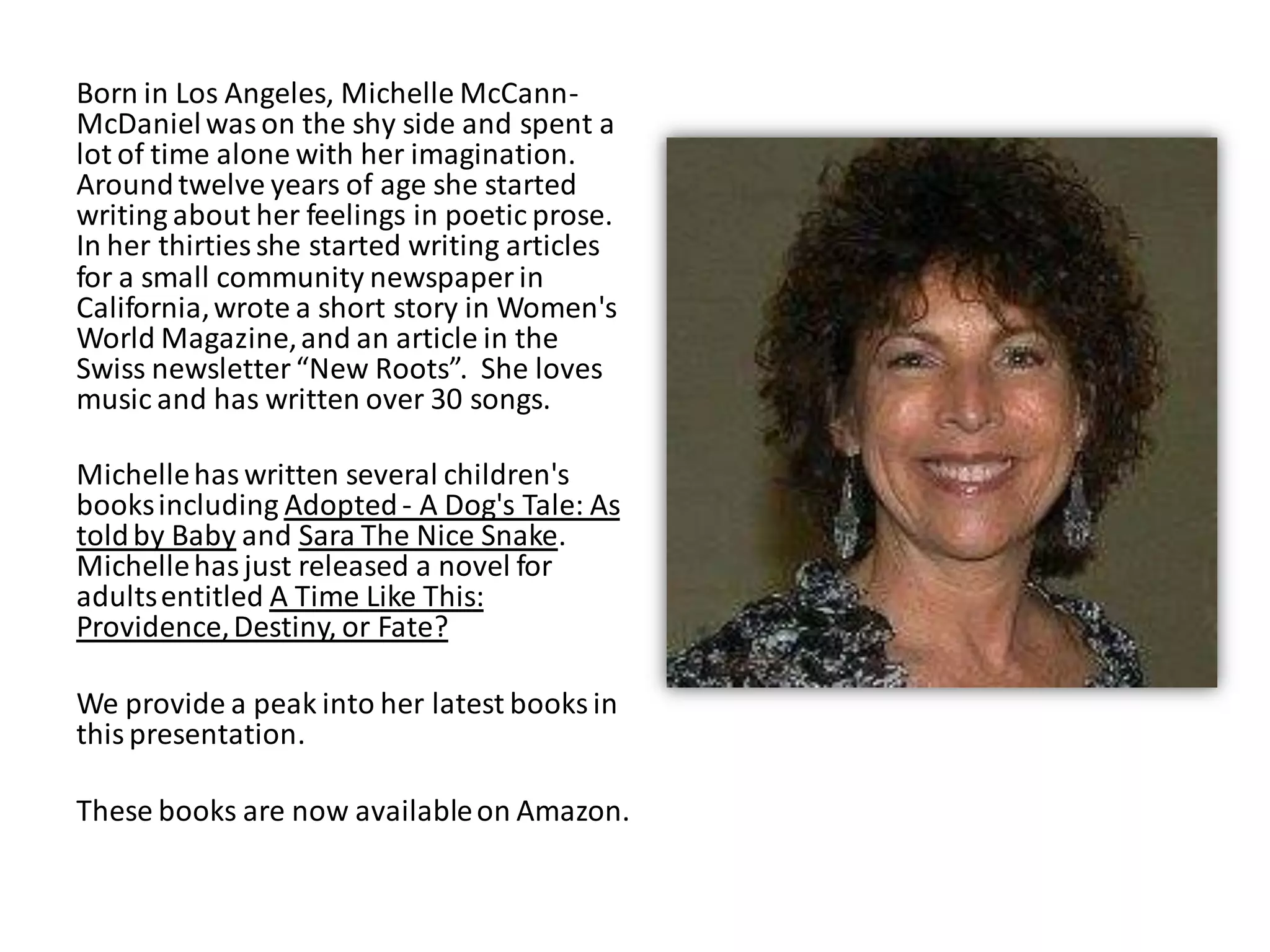 Introducing Writer and Songwriter Michelle McCann McDaniel | PDF