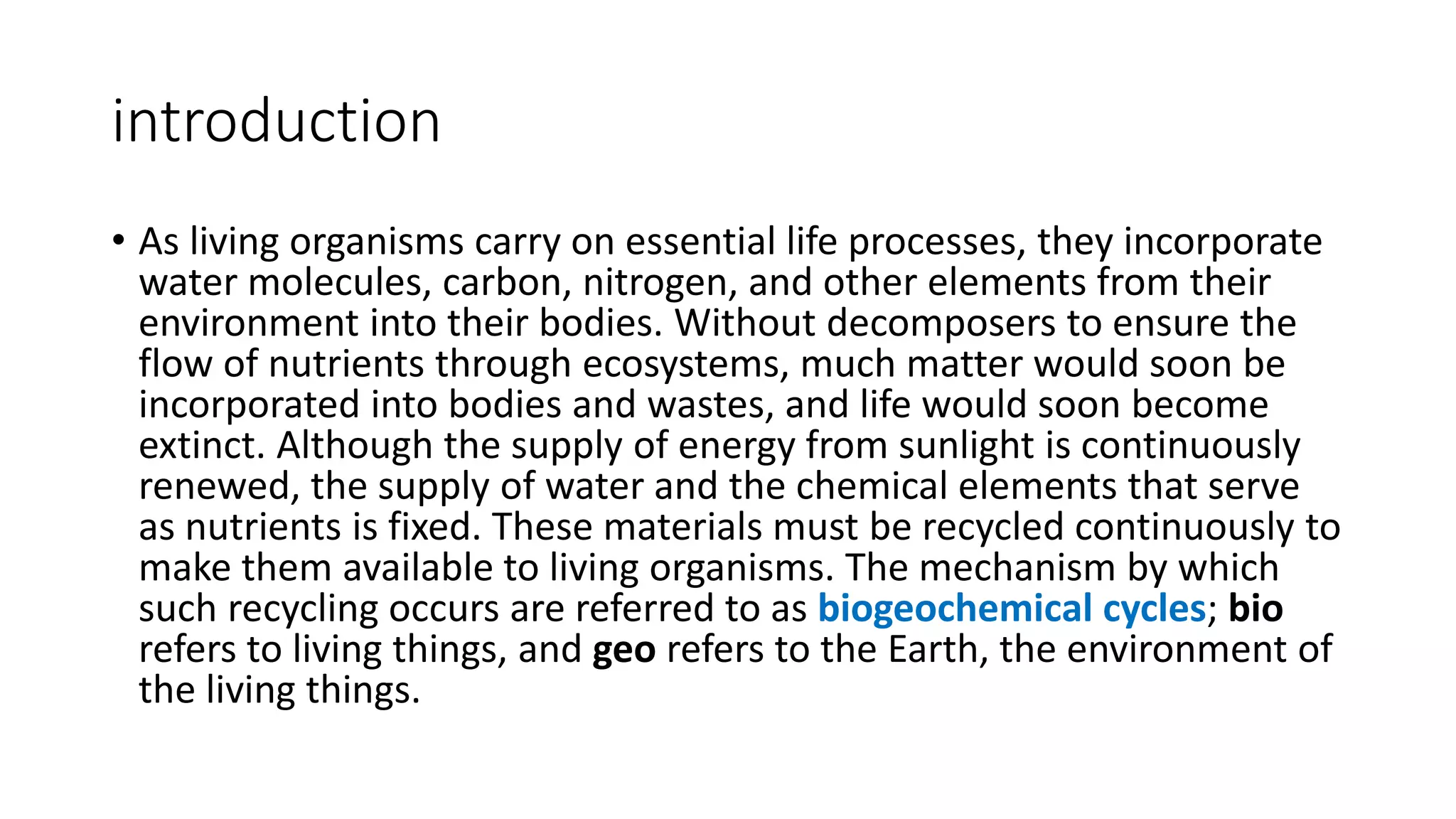 biogeochemical cycles | PPTX