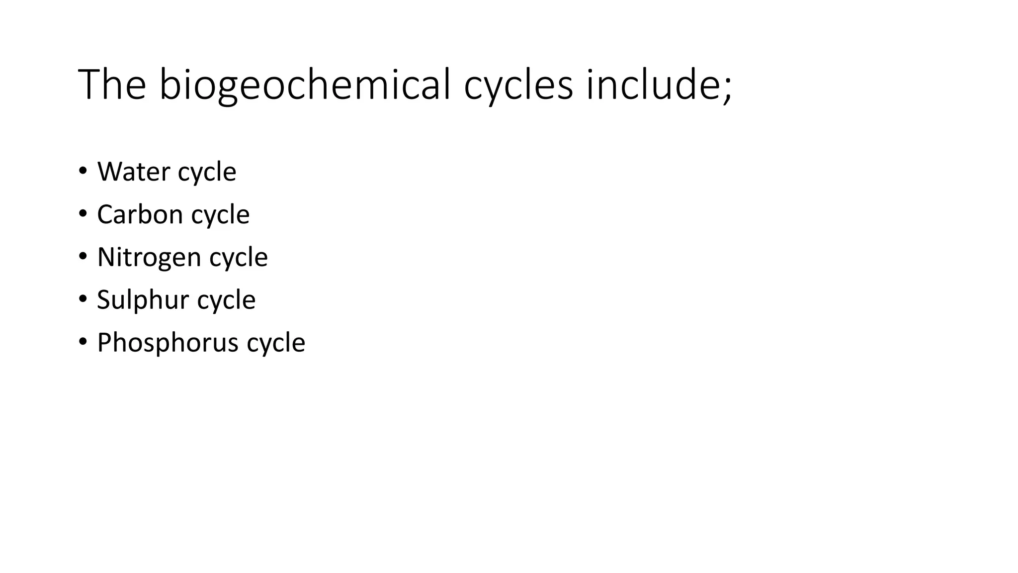 biogeochemical cycles | PPTX