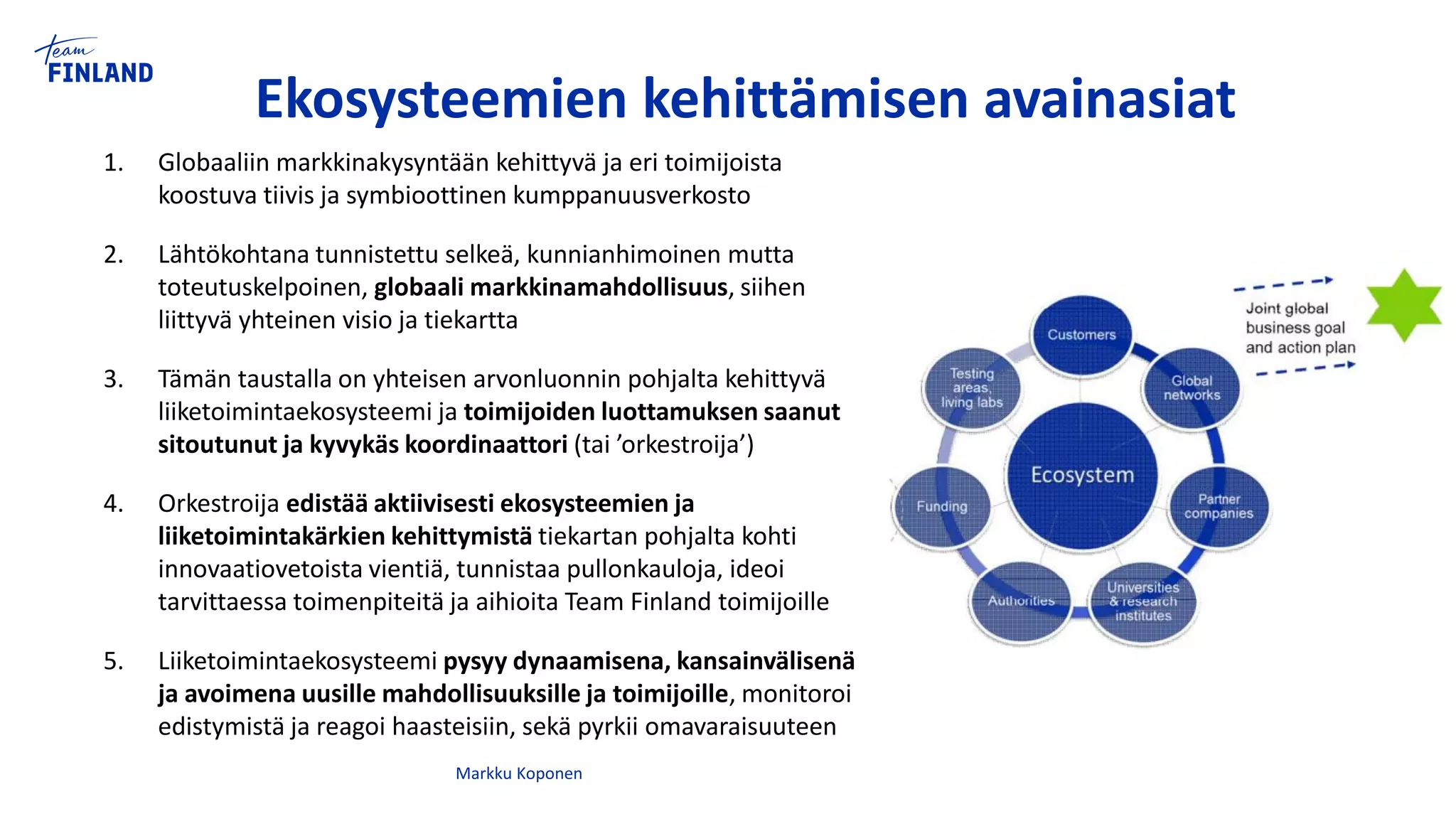 Tekes innovaatiopinnan rakentajana Markku Koponen | PPT