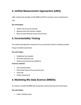 MMM Alternatives in market research analysis | DOCX