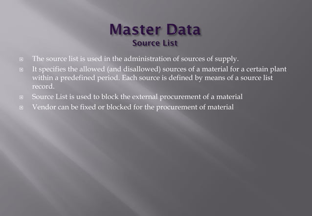Master Data in Material Management | PDF | Information Services Industry | Industries
