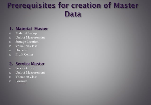 Master Data in Material Management | PDF | Information Services Industry | Industries