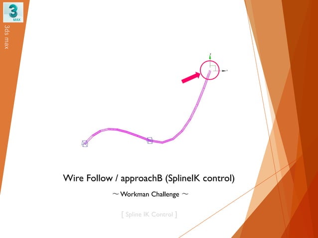 [ 3dsmax ] Wire follow approachB (spline IK control ) | PPT