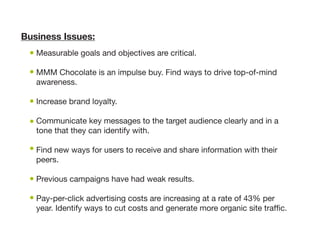 MMM Chocolate: Digital Consumer Experience Strategy | PDF