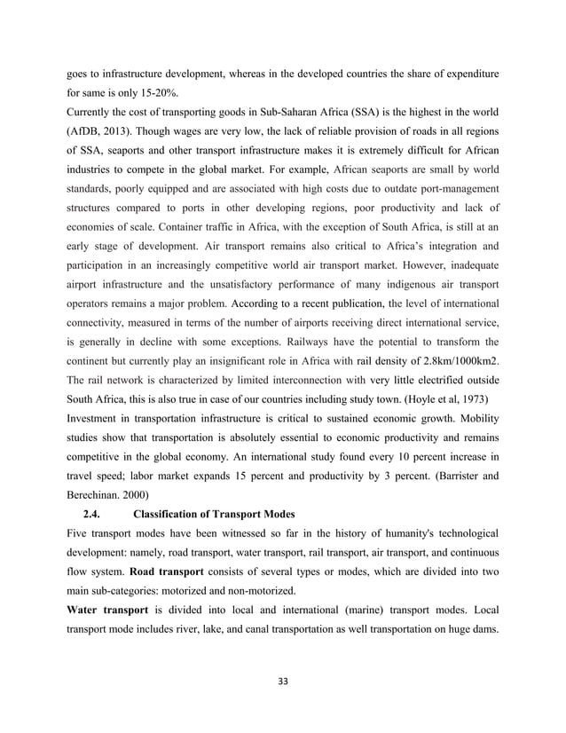 Impacts of Transport infrastructure on Local economic development ...