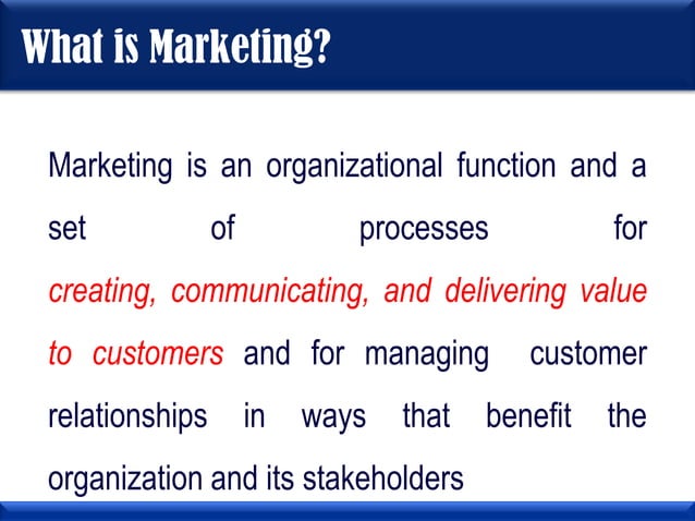 Marketing Management (Module 1) | PPTX