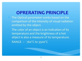 Mmm optical pyrometer | PPT