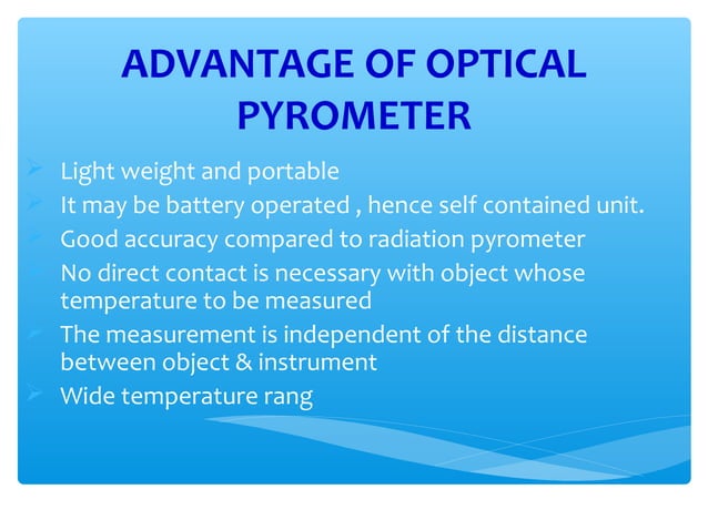Mmm optical pyrometer | PPT