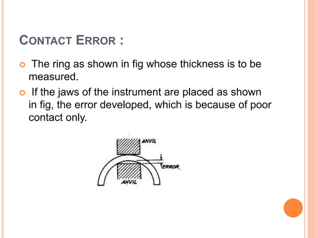 Types of Error in Mechanical Measurement & Metrology (MMM) | PPT