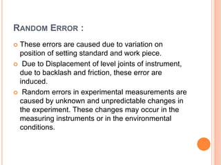 Types of Error in Mechanical Measurement & Metrology (MMM) | PPTX ...