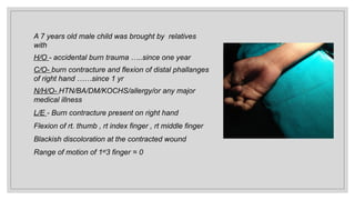 Burn Contracture and skin grafting ppt.pptx