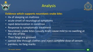 Case presentation in a morbiditi and mortalitiy meeting snakebite | PPTX