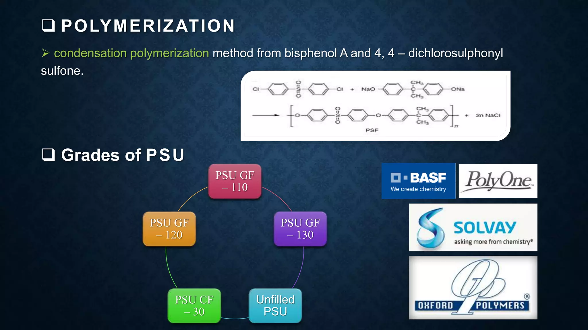 Polysulfone | PPTX | Chemistry | Science