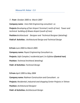 M.M.Nobar Cv. | PDF