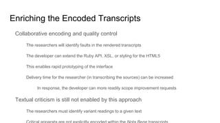 Encoding and Designing for the Swift Poems Project | PPT