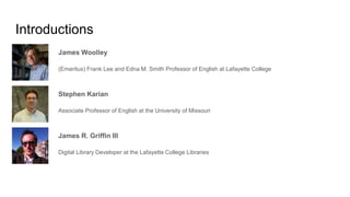 Encoding and Designing for the Swift Poems Project | PPT