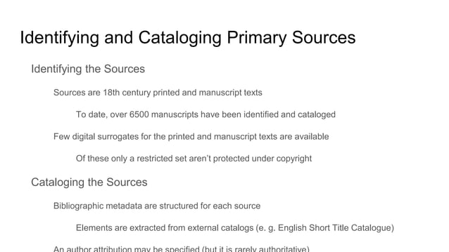 Encoding and Designing for the Swift Poems Project | PPT