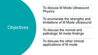 M mode lecture | PPTX