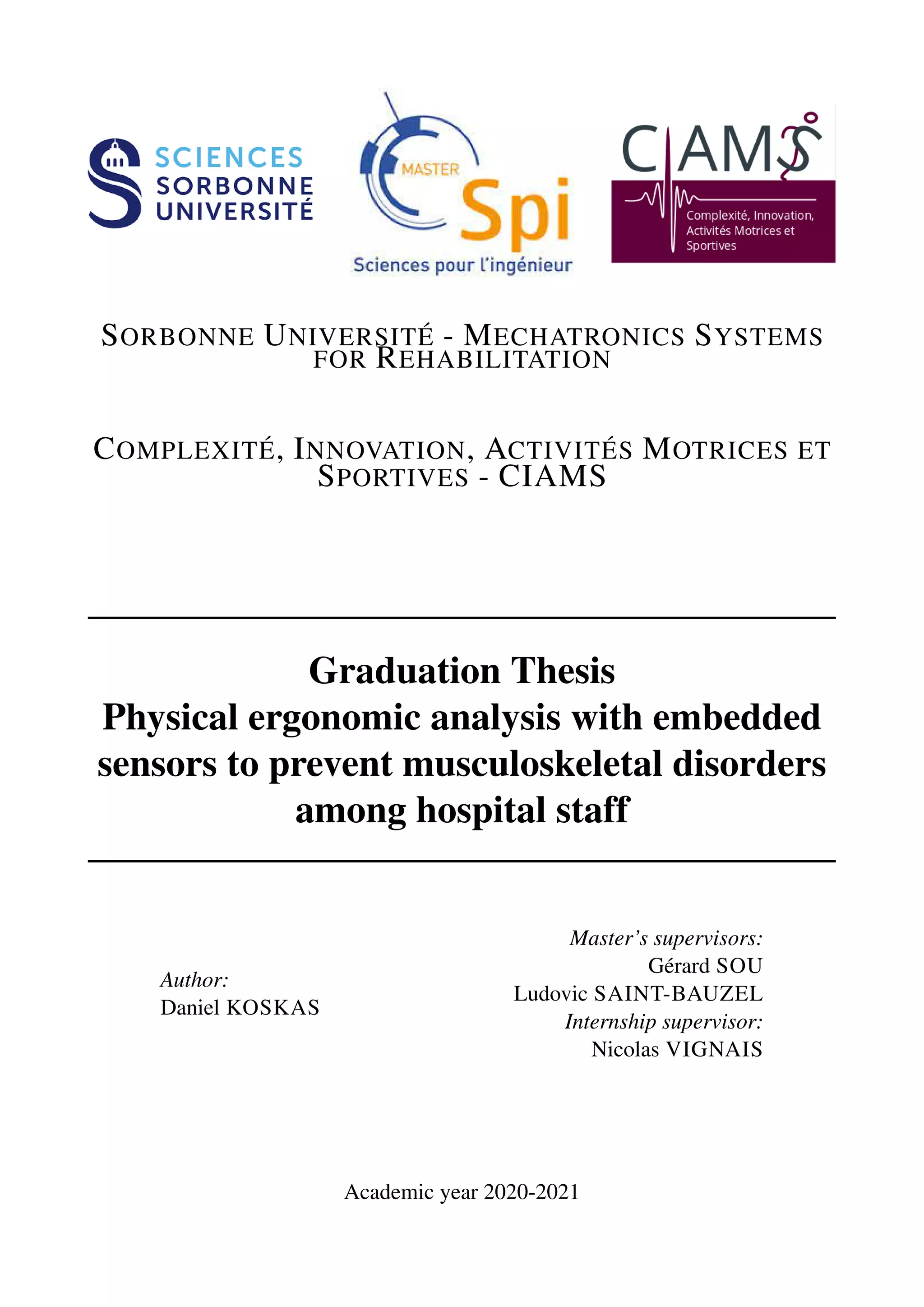 Graduation Thesis - Physical ergonomic analysis with embedded sensors ...