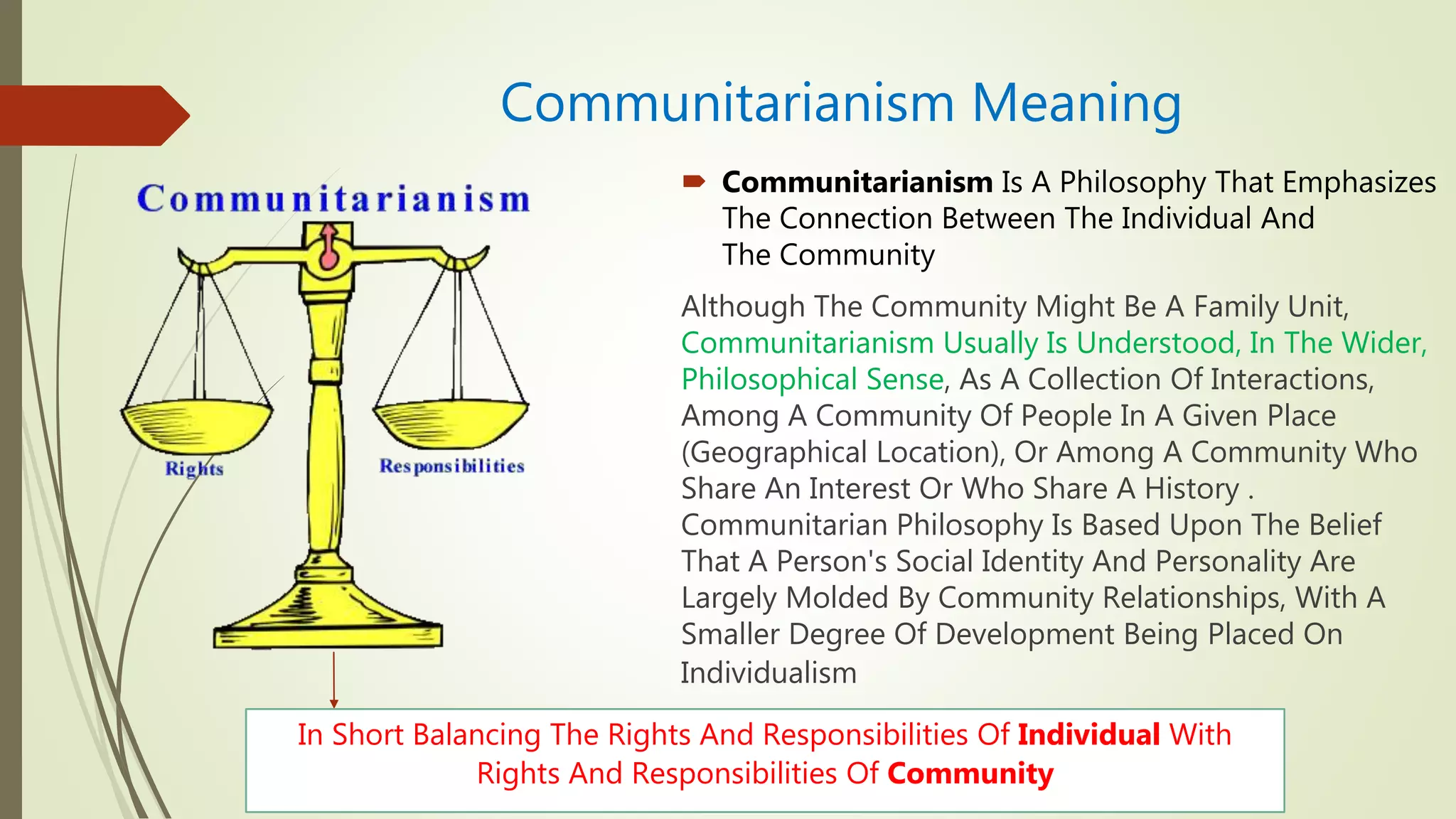 communitarian society | PPTX