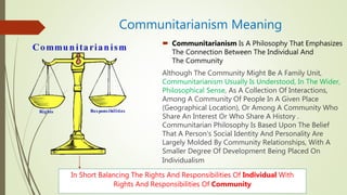 communitarian society | PPTX