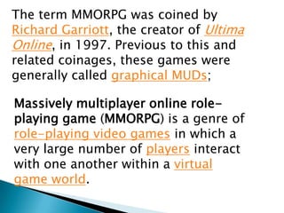 Mmorpg | PPTX