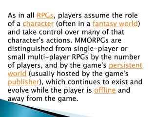 Mmorpg | PPTX