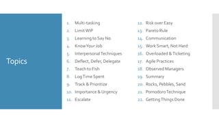 Managing Multiple Priorities | PPTX