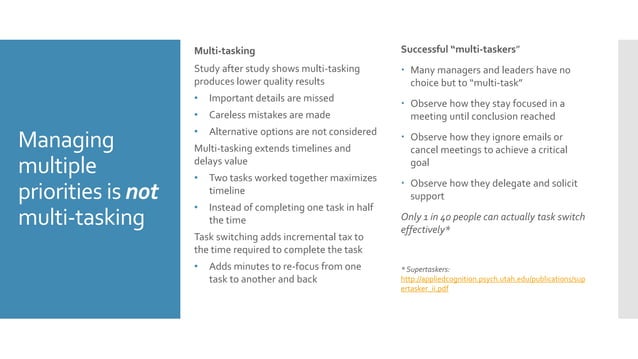 Managing Multiple Priorities | PPTX