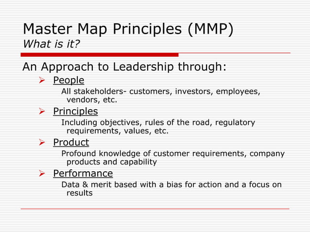 Robert McKinley's Master Map Principles | PPT