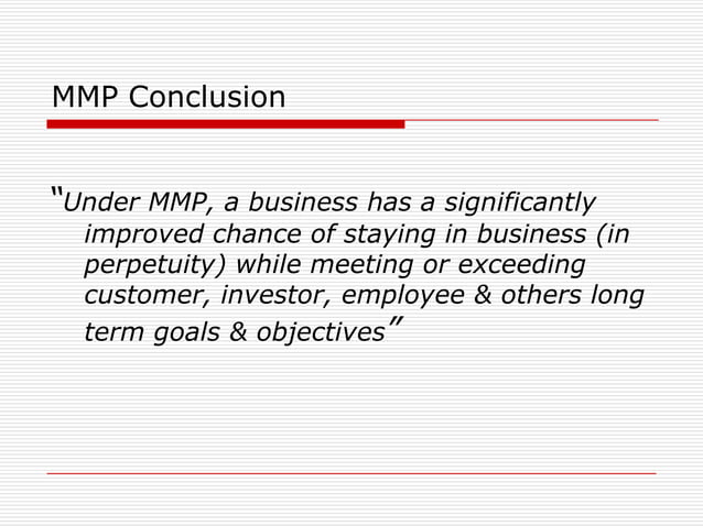 Robert McKinley's Master Map Principles | PPT