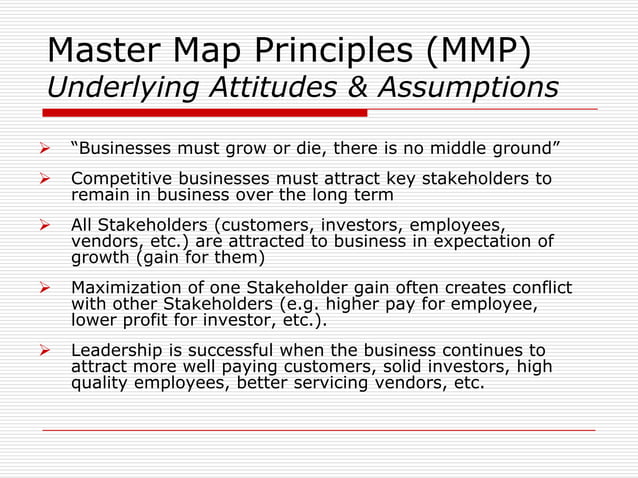 Robert McKinley's Master Map Principles | PPT