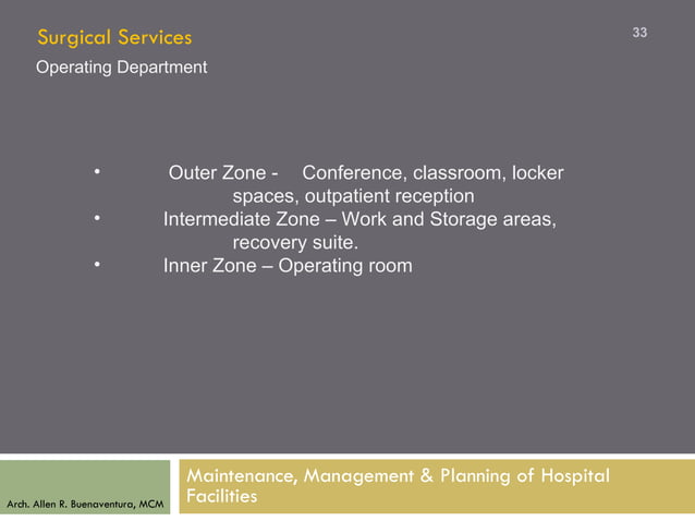 Maintenance, Management & Planning of Hospital Facilities | PPT | Civil ...