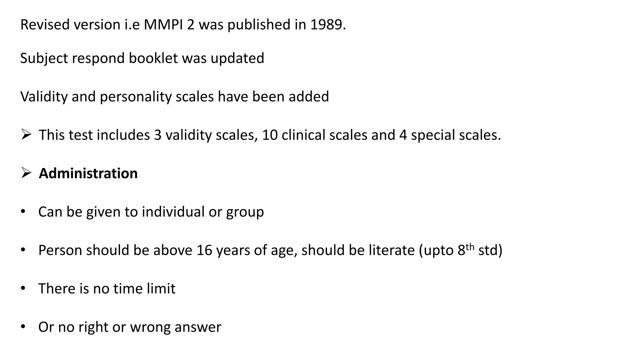 MMPI (minnesota multiphasic personality inventory) | PPTX