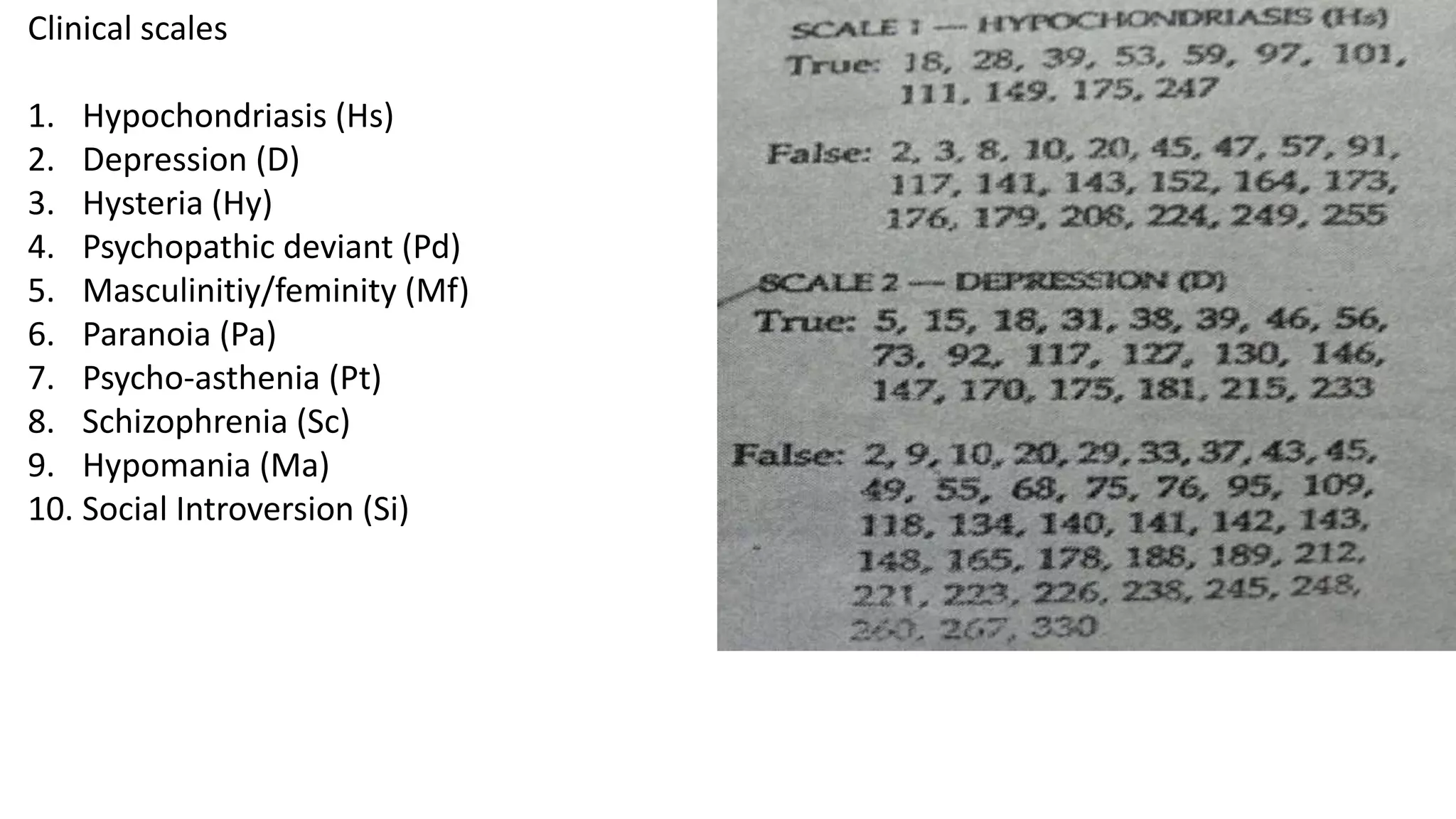 MMPI (minnesota multiphasic personality inventory) | PPTX