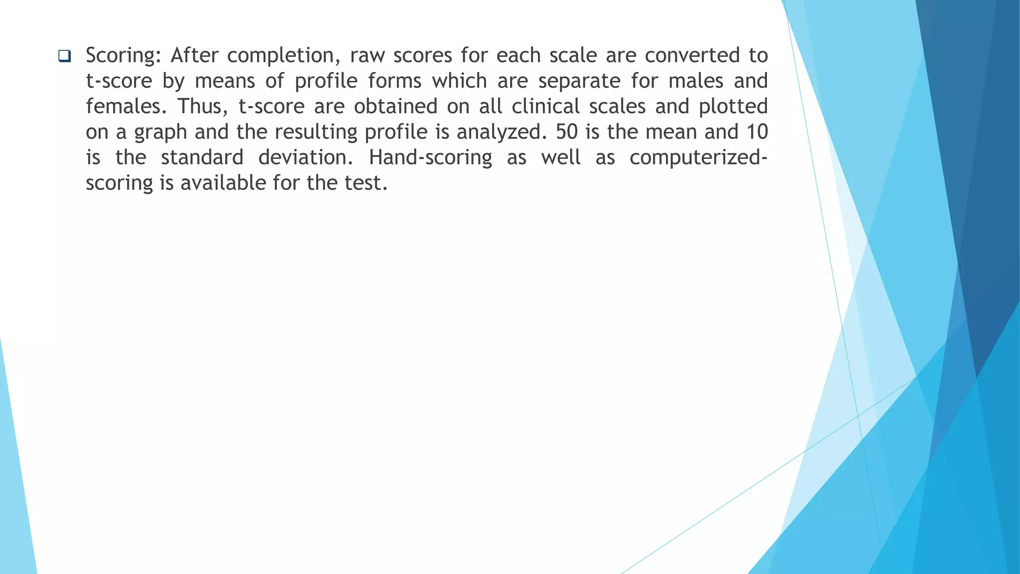 Minnesota Multiphasic Personality Inventory (MMPI) | PPTX