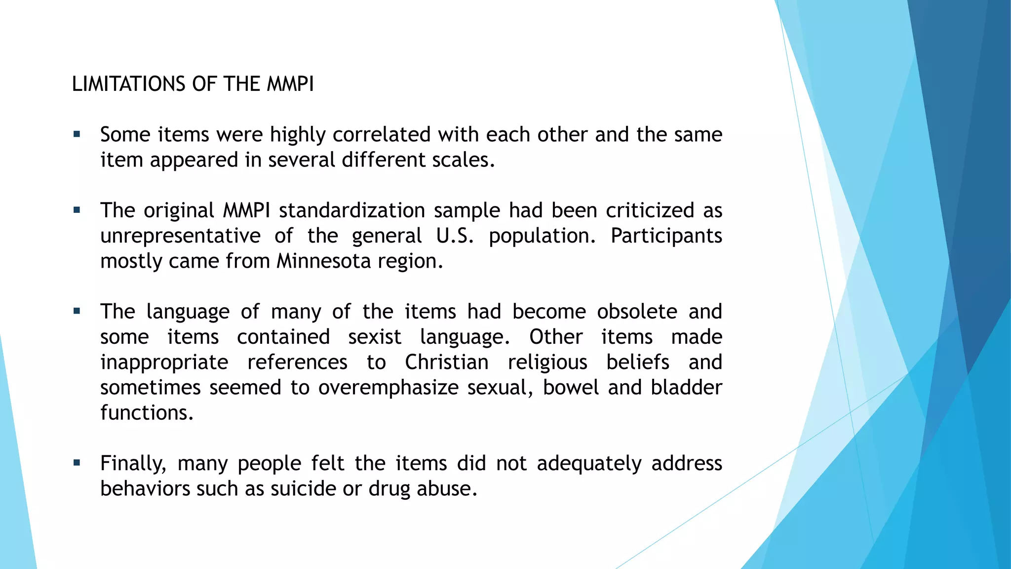 Minnesota Multiphasic Personality Inventory (MMPI) | PPTX