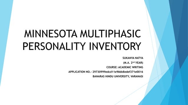 Minnesota Multiphasic Personality Inventory (MMPI) | PPTX | Mental Health | Diseases and Conditions